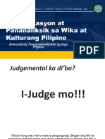 Sitwasyong Pangwika Sa Radyo, Balita, Telebisyon at Panayam | PDF