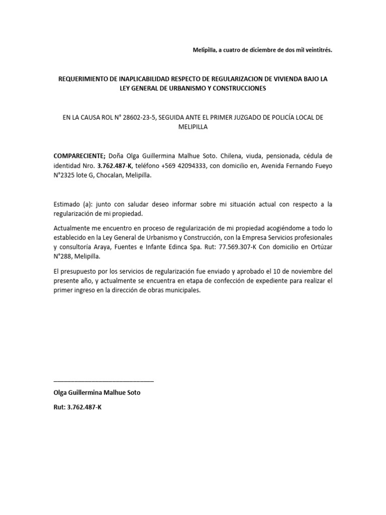Acta de Nulidad Olga Malhue | PDF | Derecho | Política