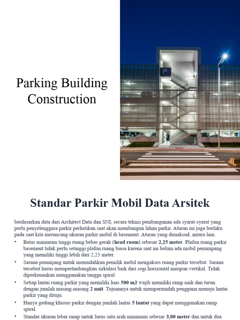 Standar Ramp dan Ukuran Parkir Mobil | PDF | Griya & Taman | Teknologi ...