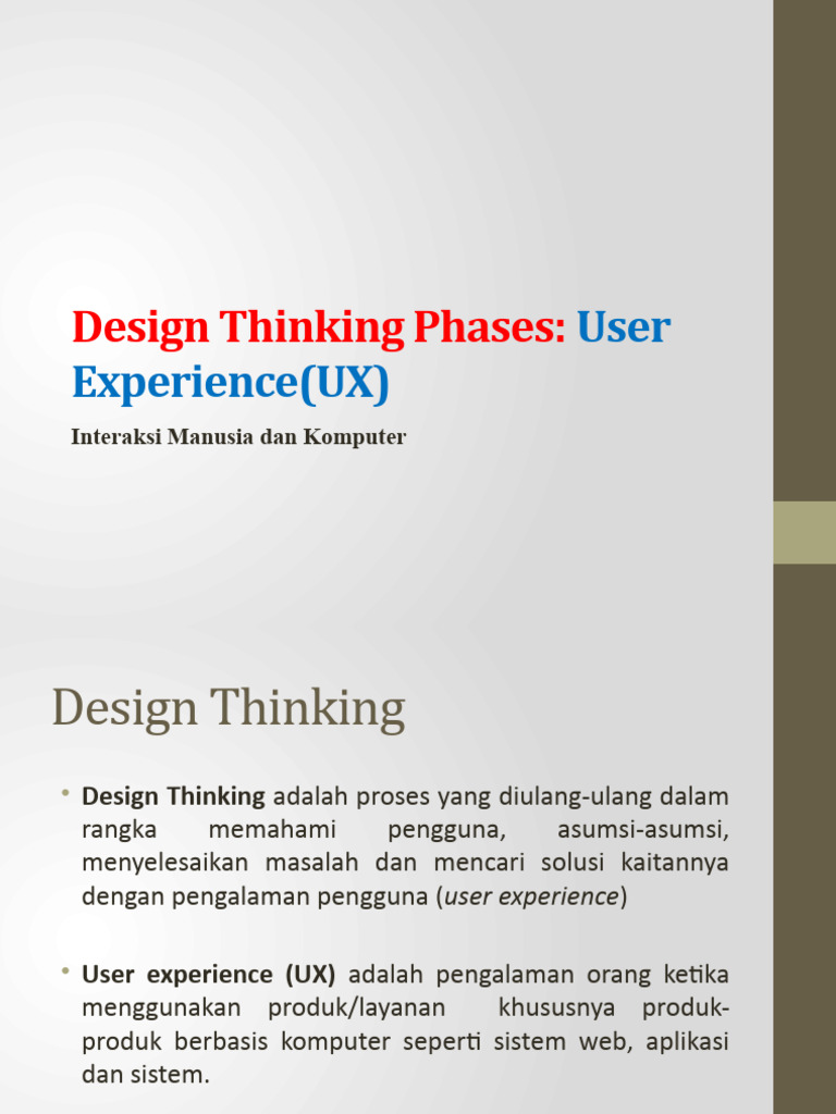 10-Design Thinking Phases (User Experience) | PDF