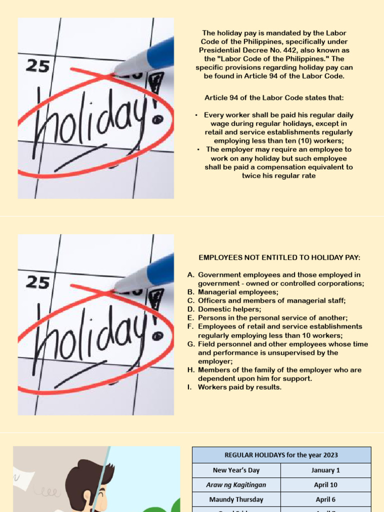 Holiday Pay Presentation Final | PDF | Overtime | Employment