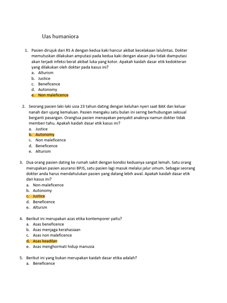 Uas Humaniora-1 | PDF