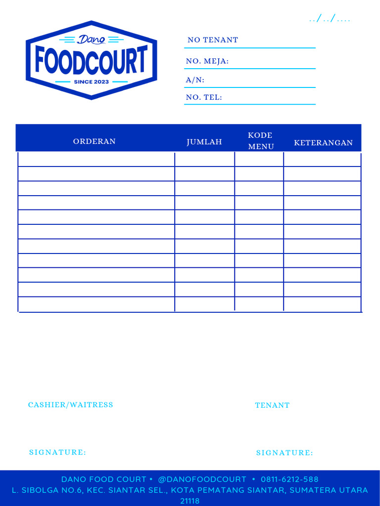 DFC - Order Form by JS | PDF