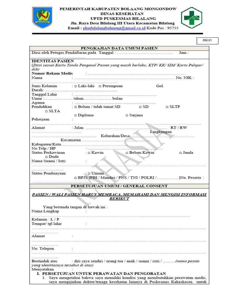 Pengkajian Data Umum Pasien | PDF | Kesehatan Holistik | Gaya Hidup