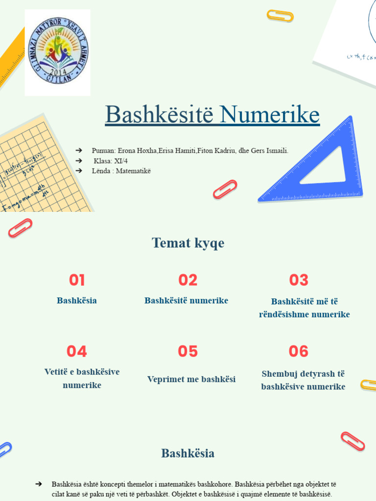 Bashkësitë Numerike | PDF