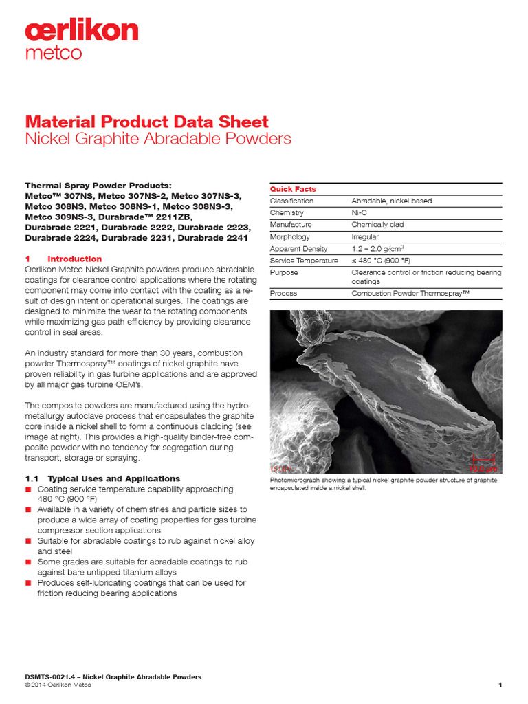 DSMTS-0021.4 NiGraphite | PDF | Graphite | Hardness