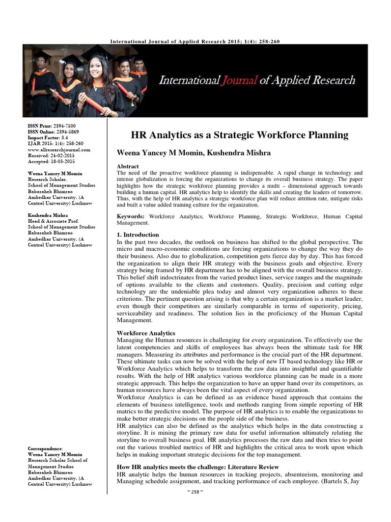 HR Analytics As A Strategic Workforce PL | PDF | Analytics | Human ...