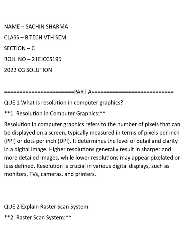CG 2022 Solution | PDF | Image Processing | Multidimensional Signal Processing
