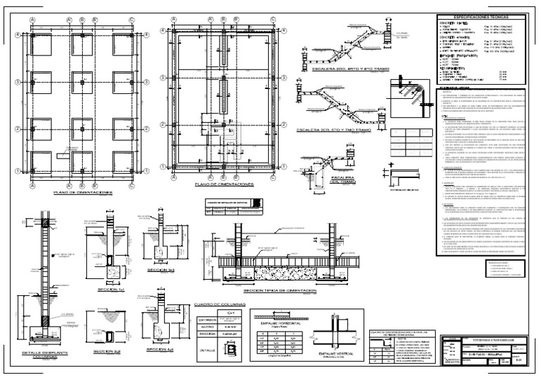 Plano Estructuras A1 | Descargar gratis PDF | Hormigón | Ingeniería de Edificación