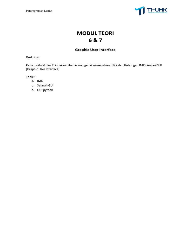 Pemrograman GUI dan IMK | PDF | Seni | Komputer