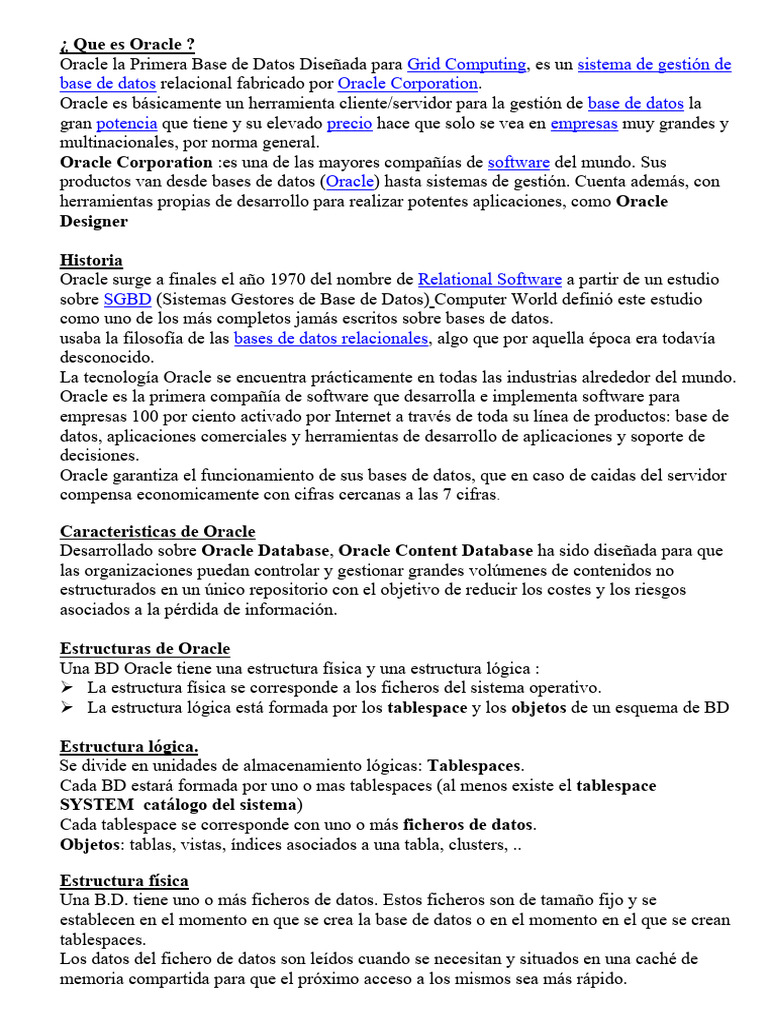 Oracle | PDF