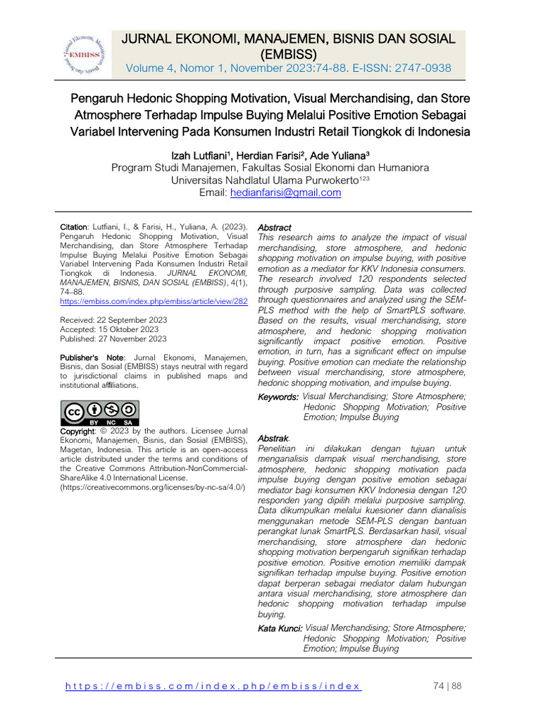 282-Article Text-882-1-10-20231130 | PDF | Standard Deviation | Psychology