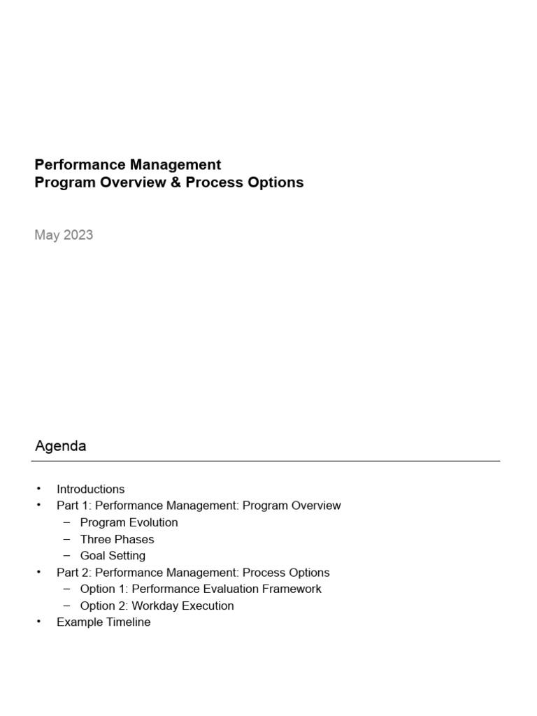 Performance Management Program Overview | PDF | Competence (Human Resources) | Goal