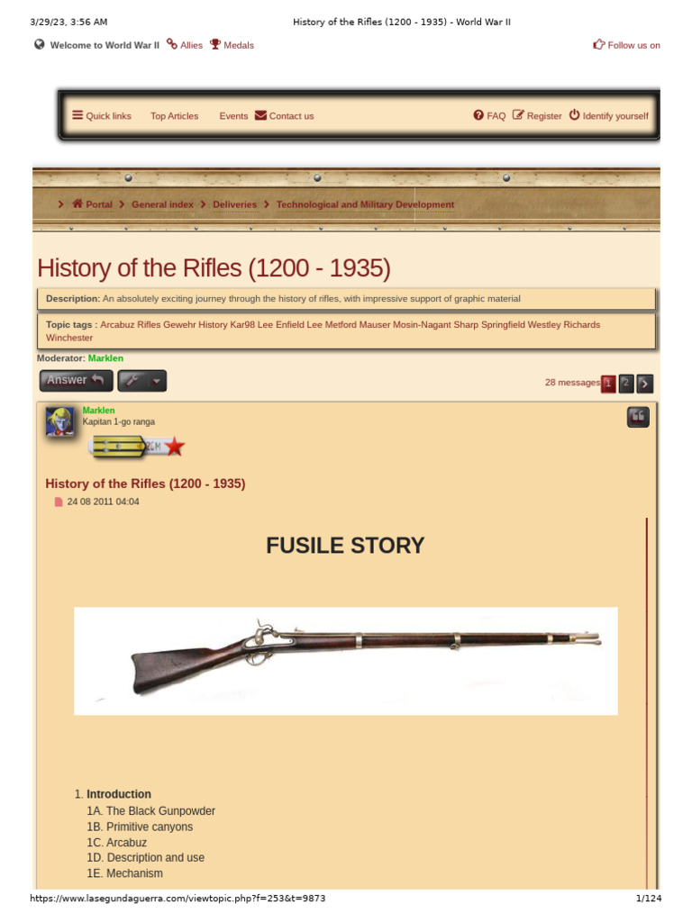 History of Sharps Rifles (1874-1935) | PDF | Cartridge (Firearms) | Rifle