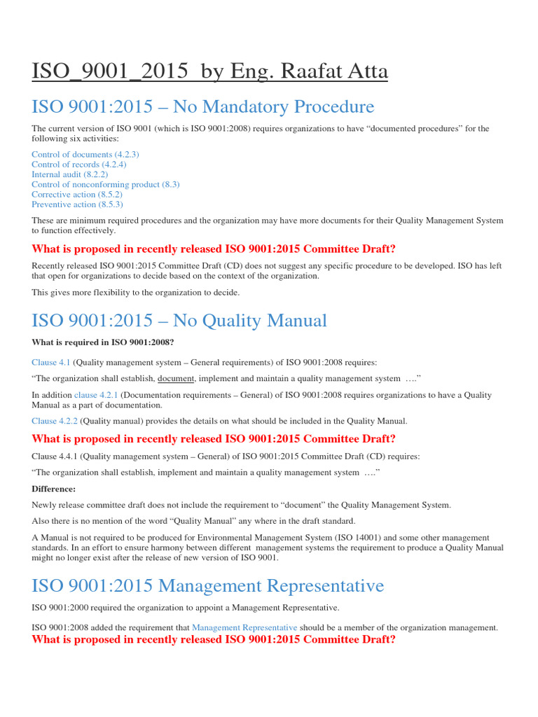 Isoiso 9001 2015 | PDF | Iso 9000 | International Organization For Standardization