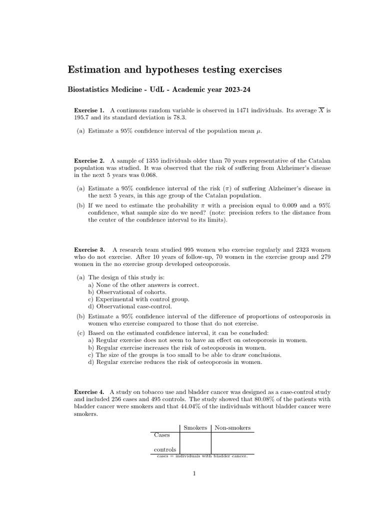 Estimation Exercises 2324 | PDF | Scientific Method | Probability And ...