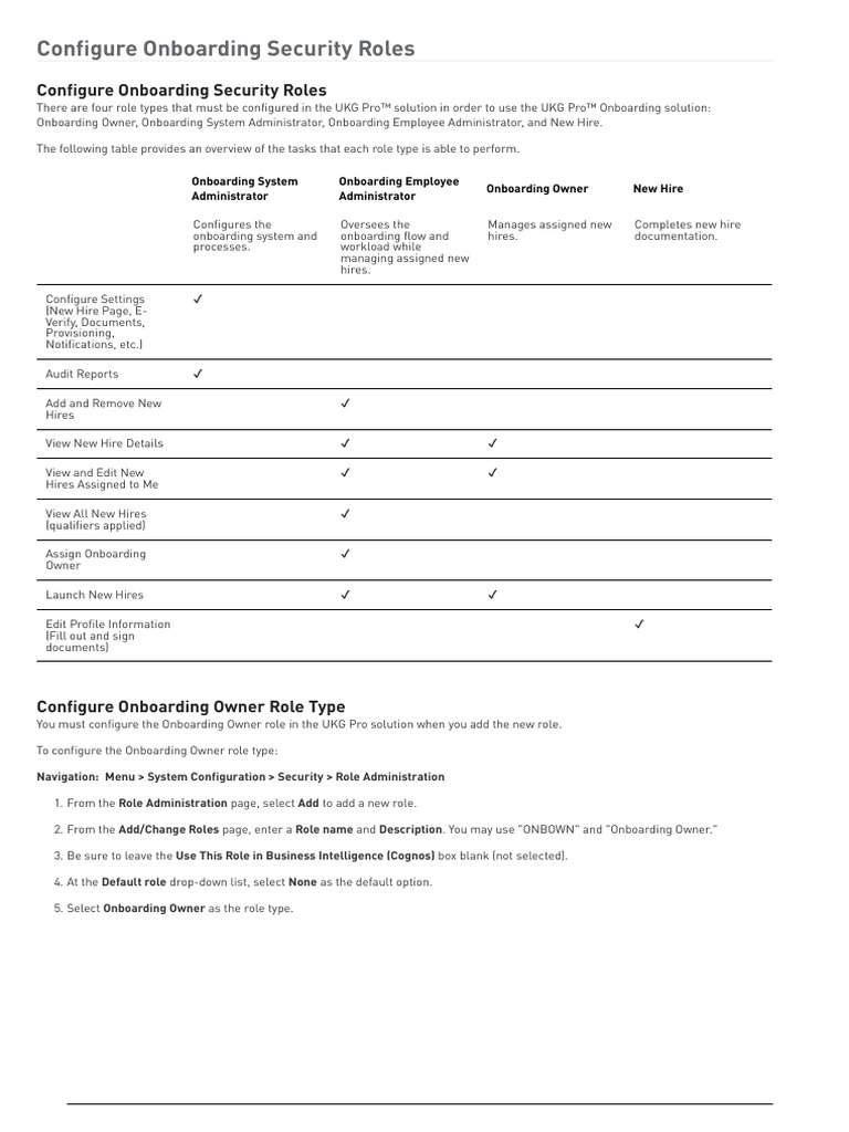Configure Onboarding Security Roles | PDF | World Wide Web | Internet & Web