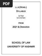 First Year LLB Syllabus | PDF