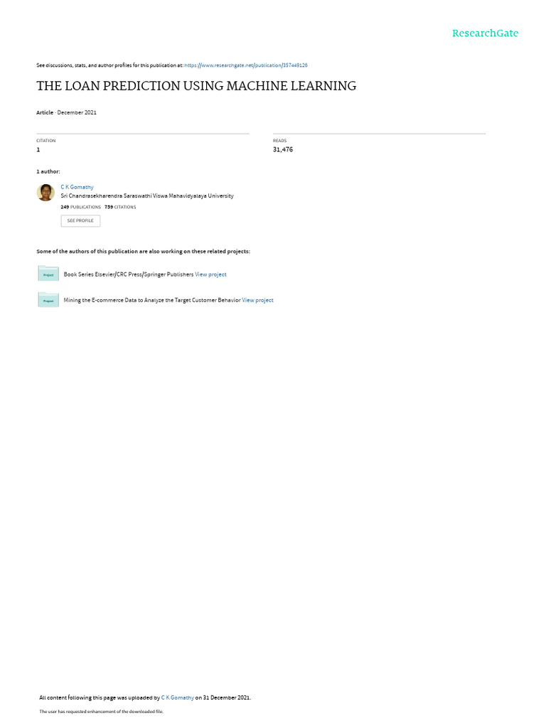 The Loan Prediction Using Machine Learning | PDF | Machine Learning ...