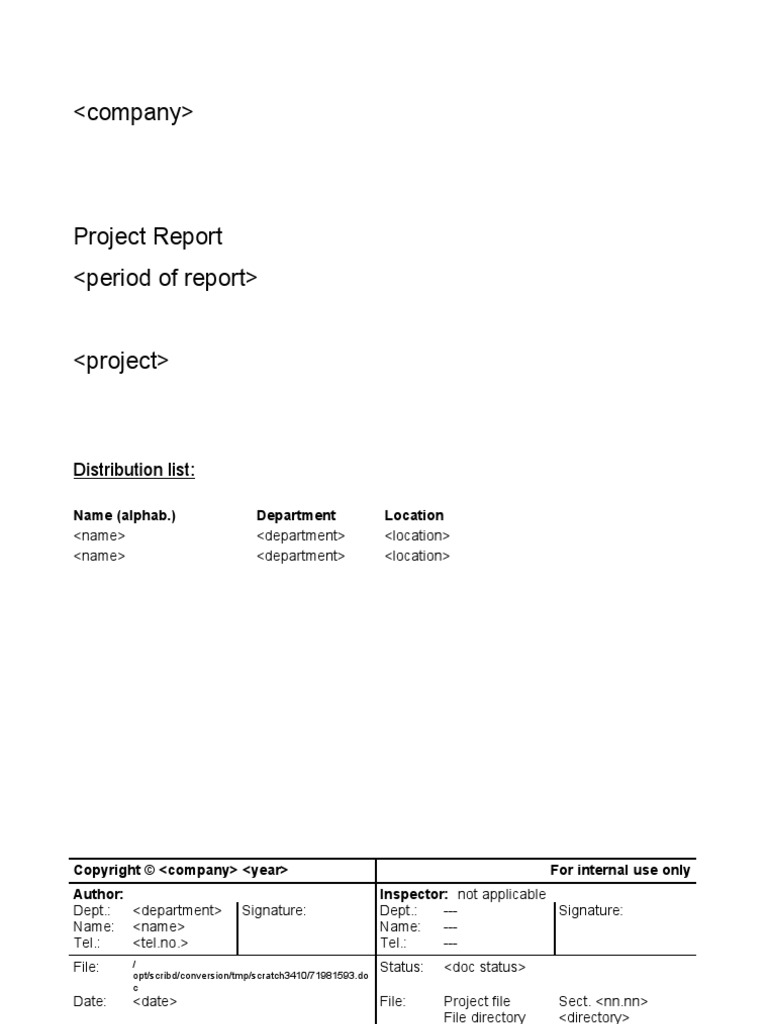 Project Reporting PDF Quality Assurance Risk
