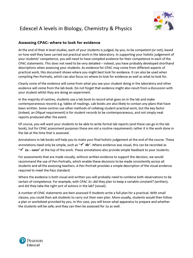 Assessing - CPAC - Where To Look For Evidence | Download Free PDF ...