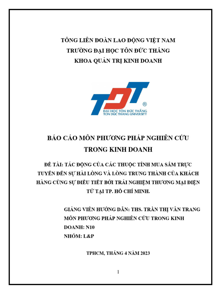 Phương Pháp Nghiên C U Trong Kinh Doanh | PDF