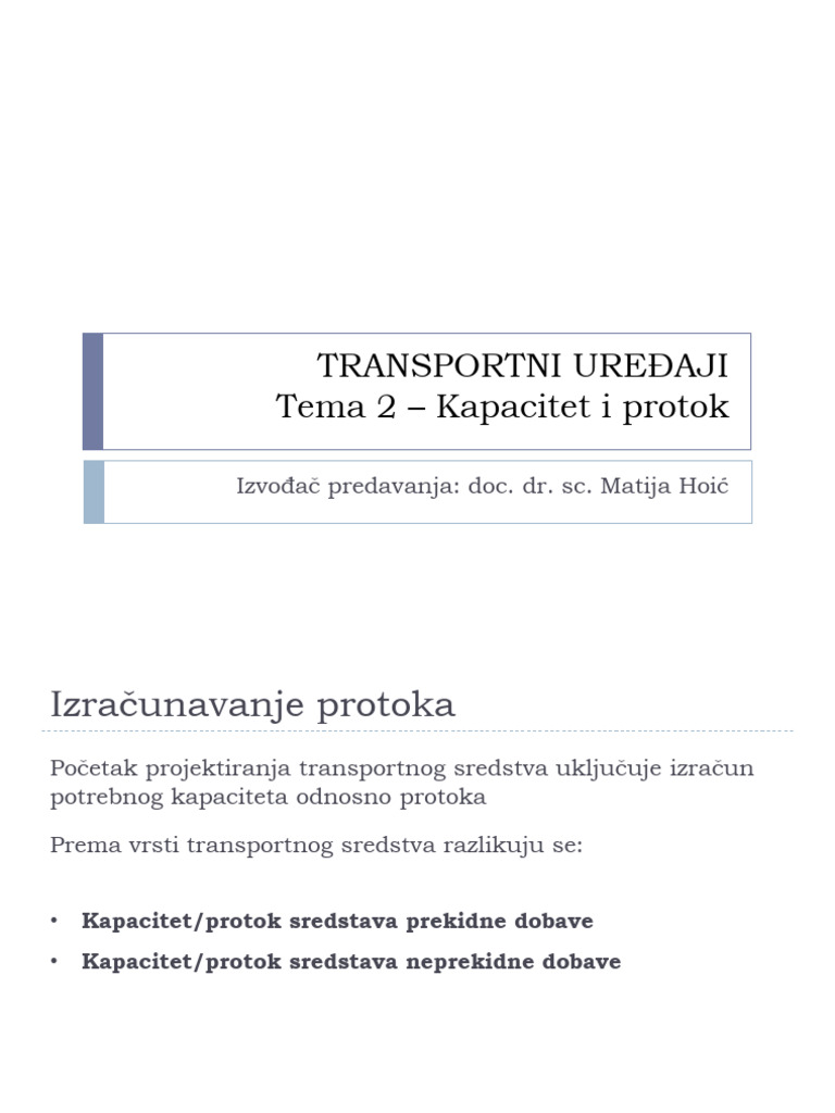 TU 02 Kapacitet I Protok | PDF
