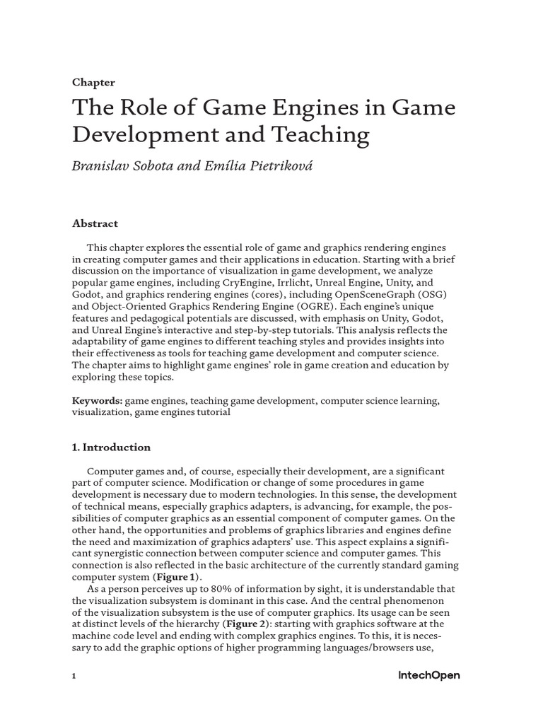 The Role of Game Engines in Game Development and T | PDF ...