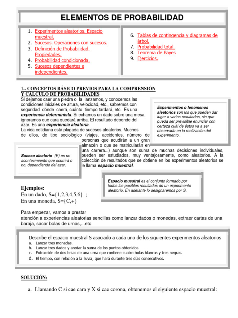 2.. - Elementos de Probabilidad | PDF | Teoría de probabilidad | Probabilidad