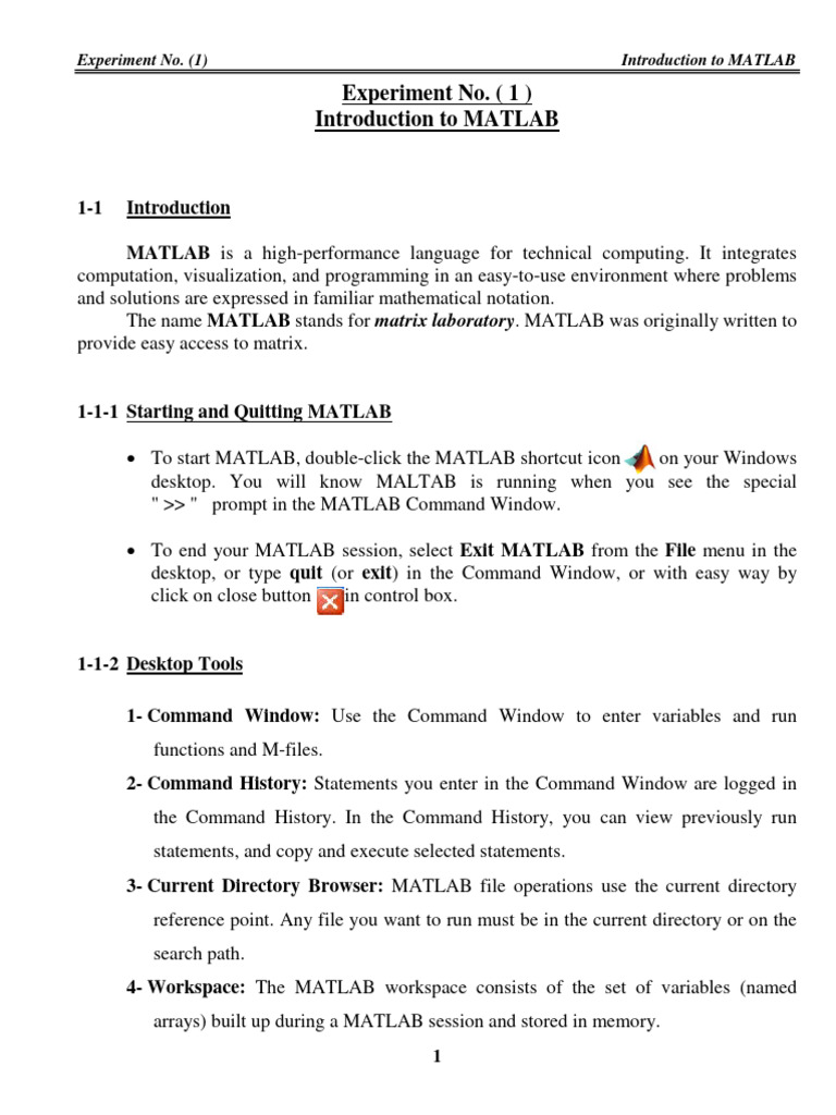 MATLAB Lecture Note | PDF | Matlab | Computer Science