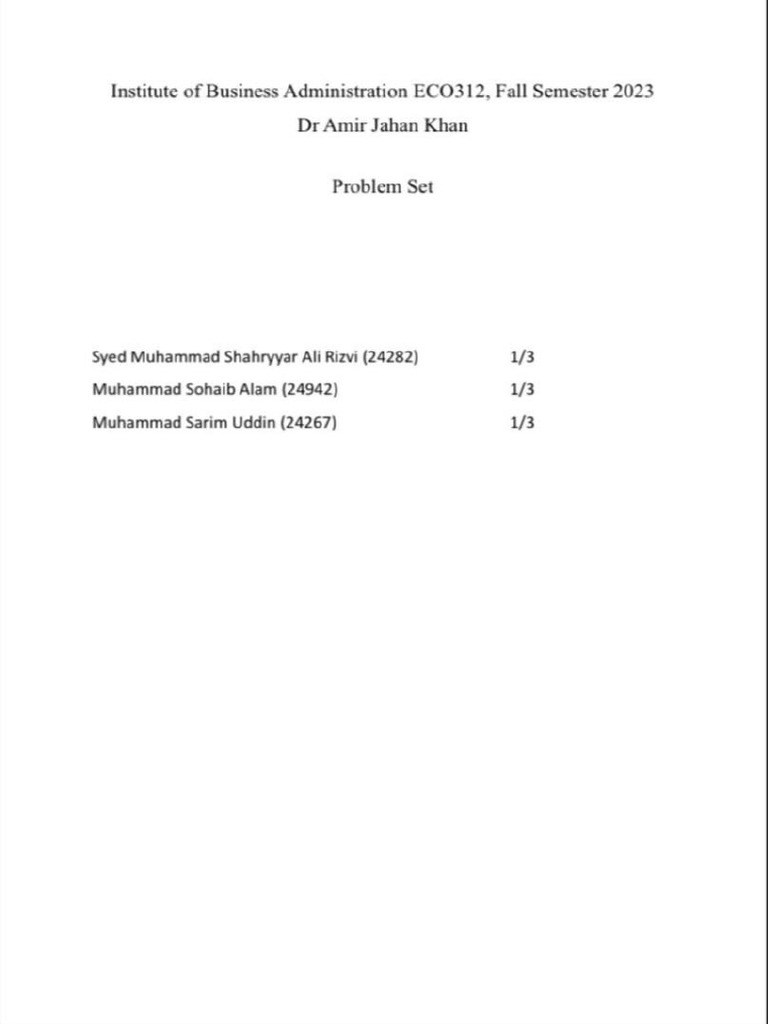 Problem Set 2 Solution | PDF