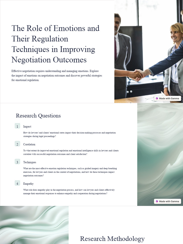 Emotions in Legal Negotiations: Strategies | PDF | Negotiation ...