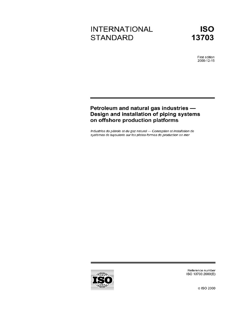 （原版）ISO 13703-2000 | PDF