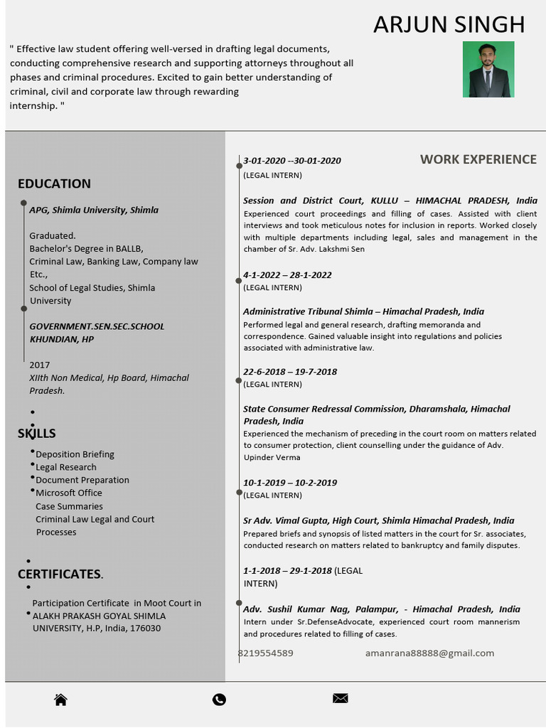 Arjun Resume... | PDF | Internship | Job Hunting