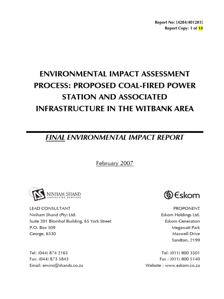 Final Eir | PDF | Environmental Impact Assessment | Air Pollution