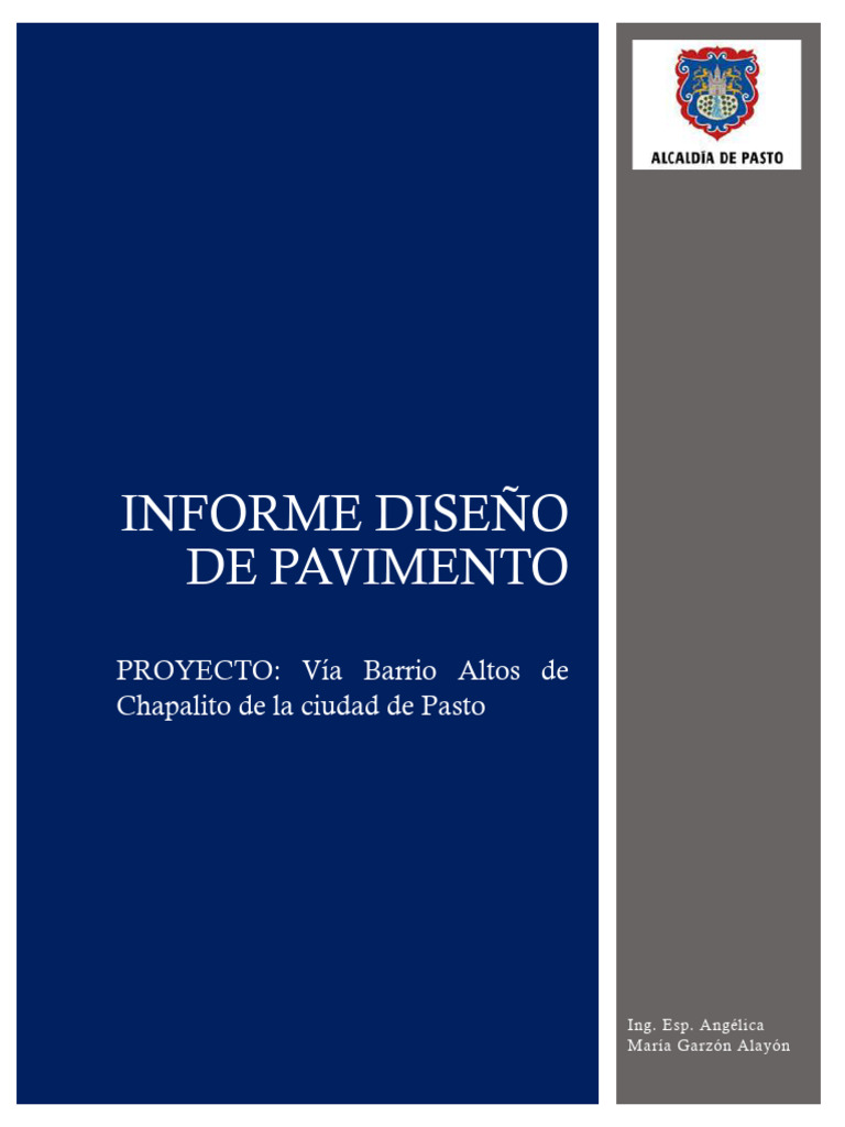 Informe Diseño Pavim Chapalito v3 | PDF | Hormigón | Ingeniero civil