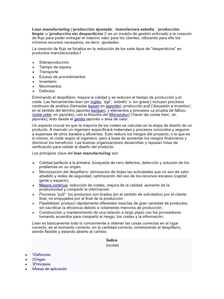 Lean Manufacturing | PDF | Lean Manufacturing | Business