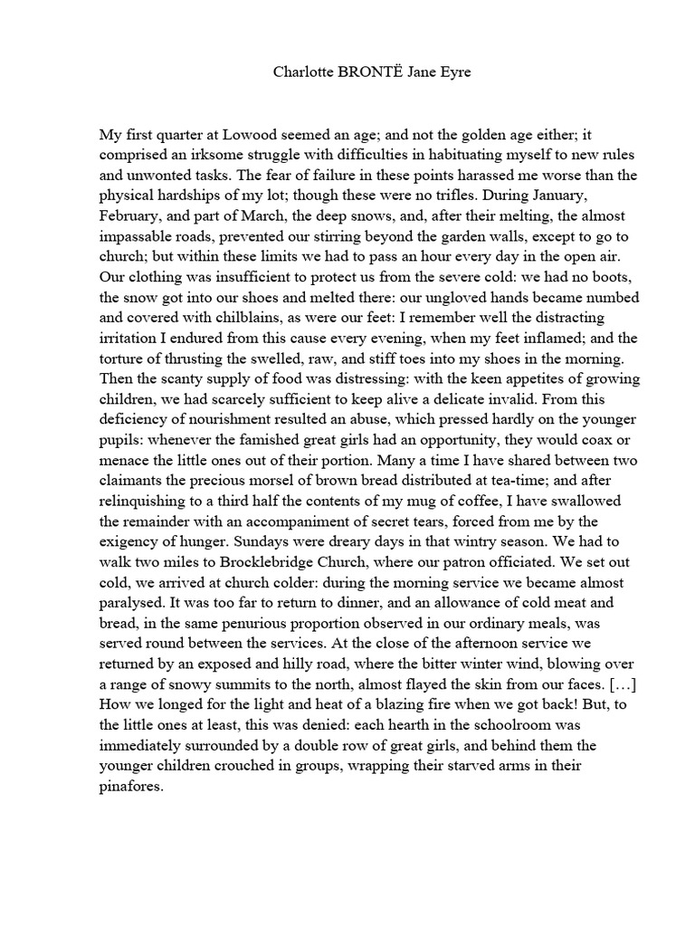 Charlotte BRONTË Jane Eyre | PDF | Religion & Spirituality