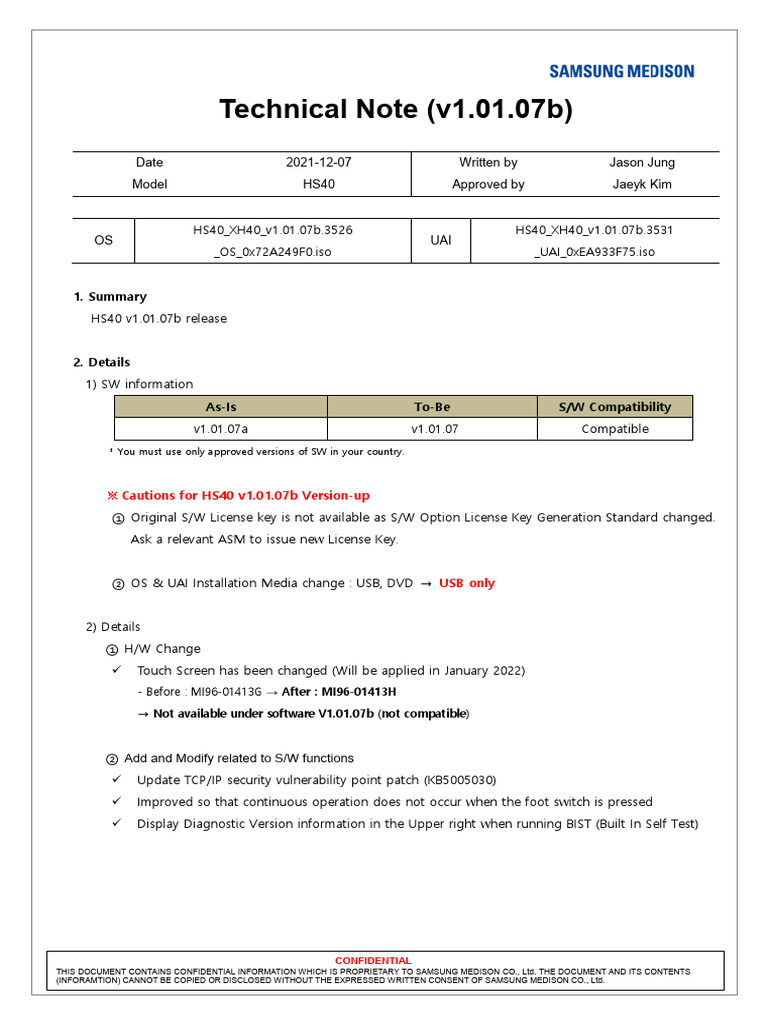 Samsung HS40 Software Update Guide | PDF