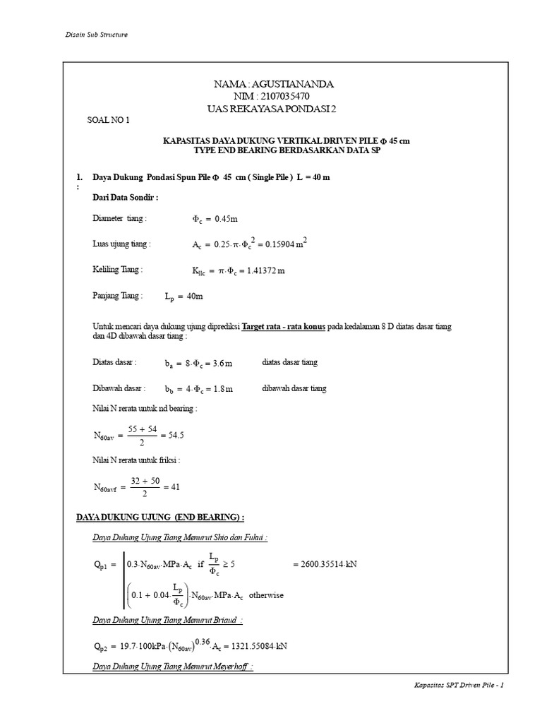 Agustiananda-Uas Pondasi 2 | PDF | Sains & Matematika