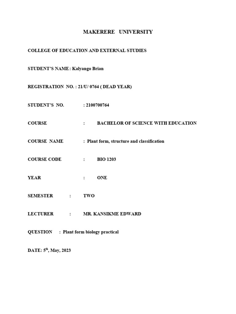 2nd Practical | PDF | Flowers | Petal