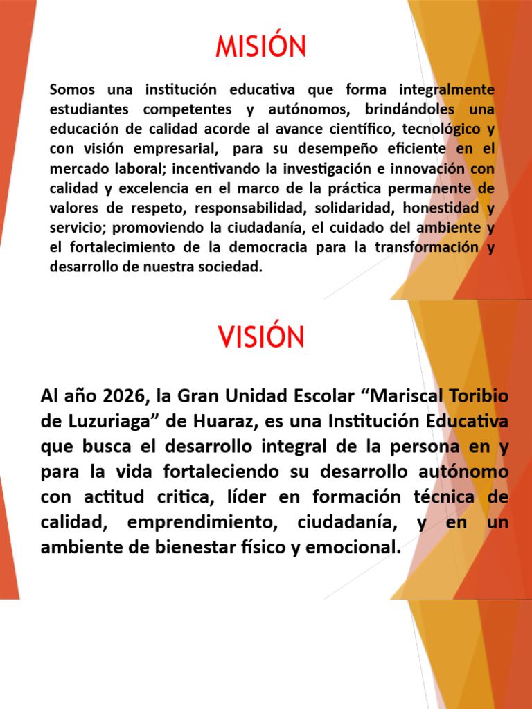 Misión - Vision Al 2026 - Grupo 5 | PDF