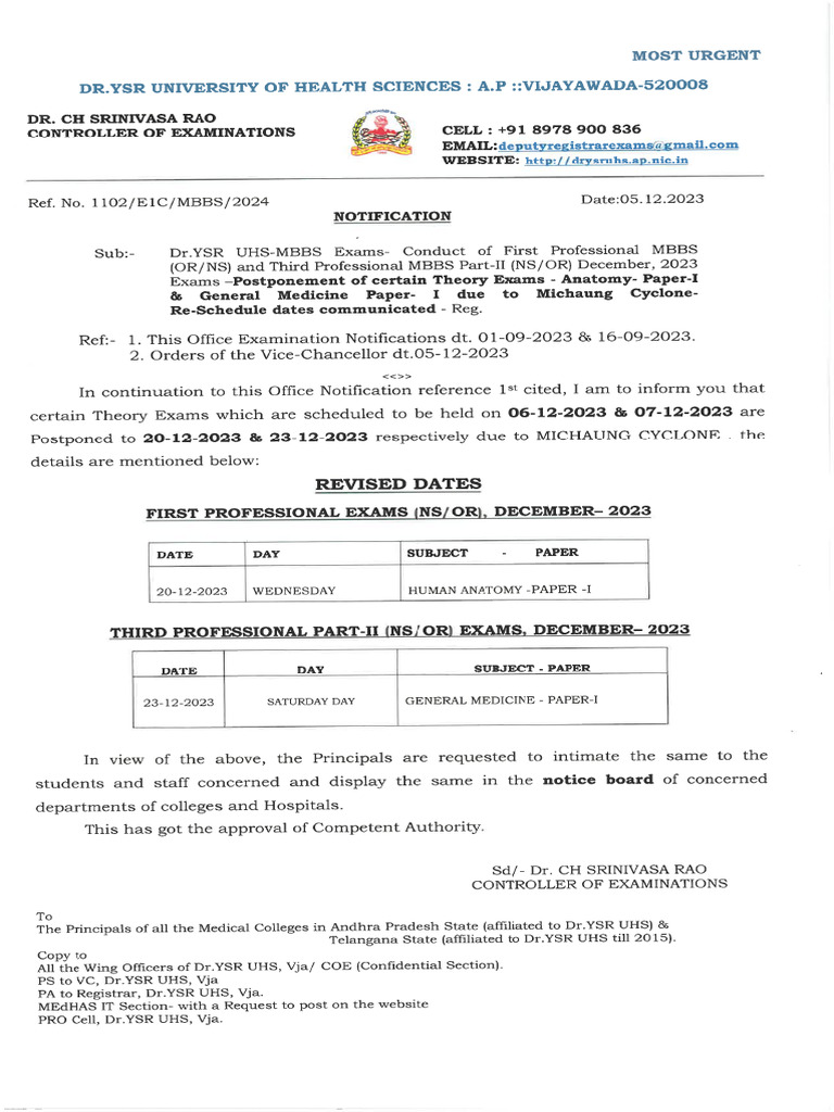 Dec, 2023-Postponed Notification | PDF