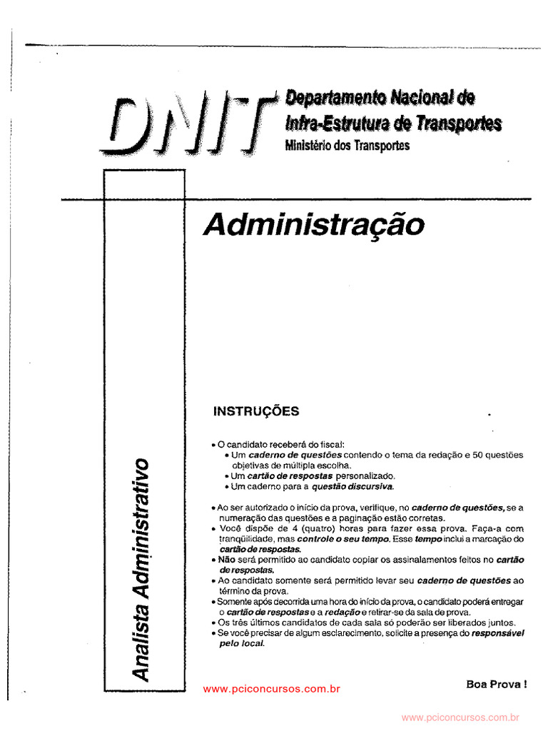 Dnit Prova | PDF