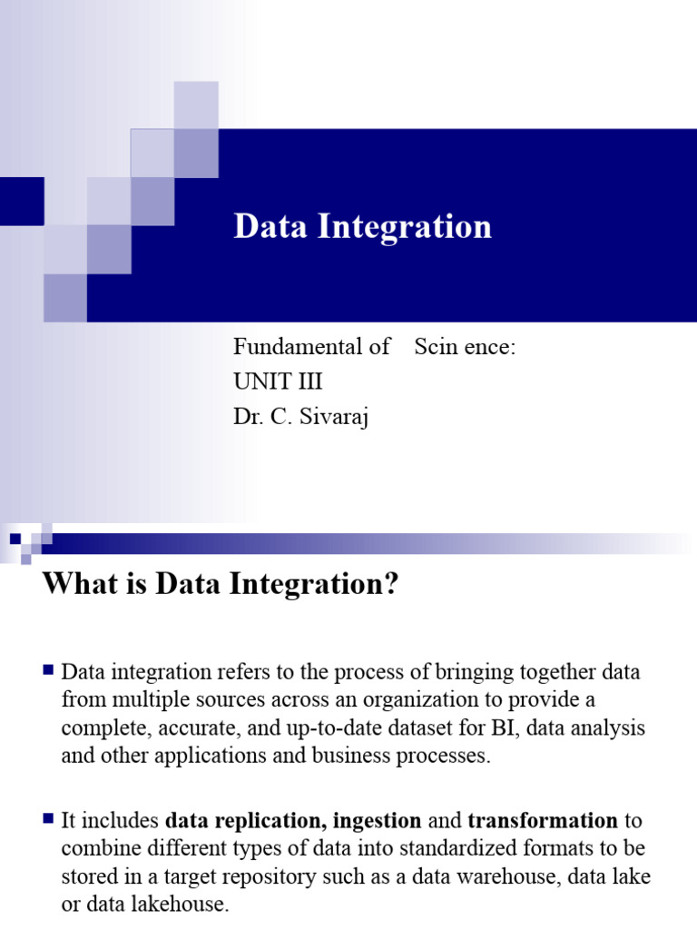 Data Integration | Download Free PDF | Data Warehouse | Computer Data