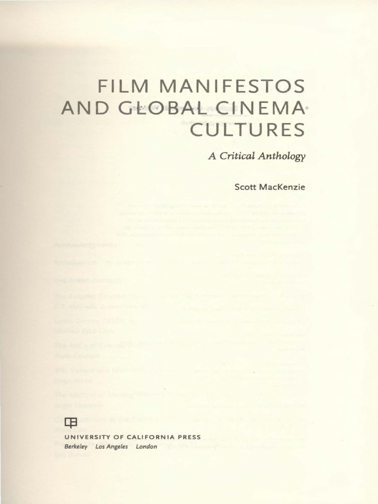 Film Man 1 Festos and Global Cinema Cultures: A Critical Anthology | PDF