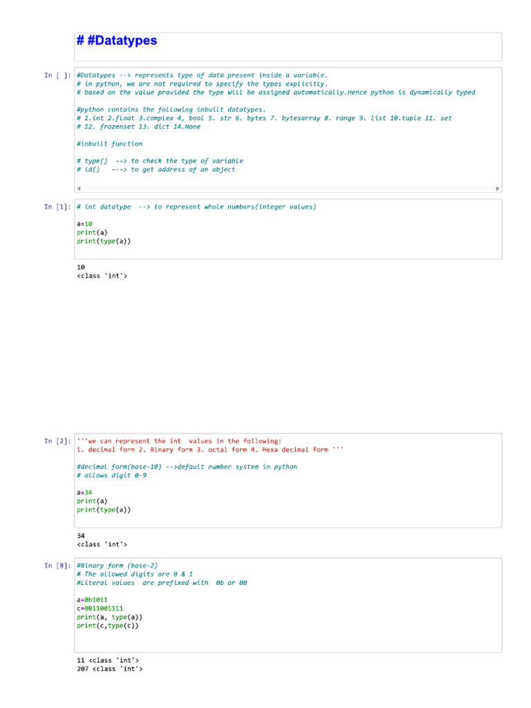 Python Unit 1 Pdf