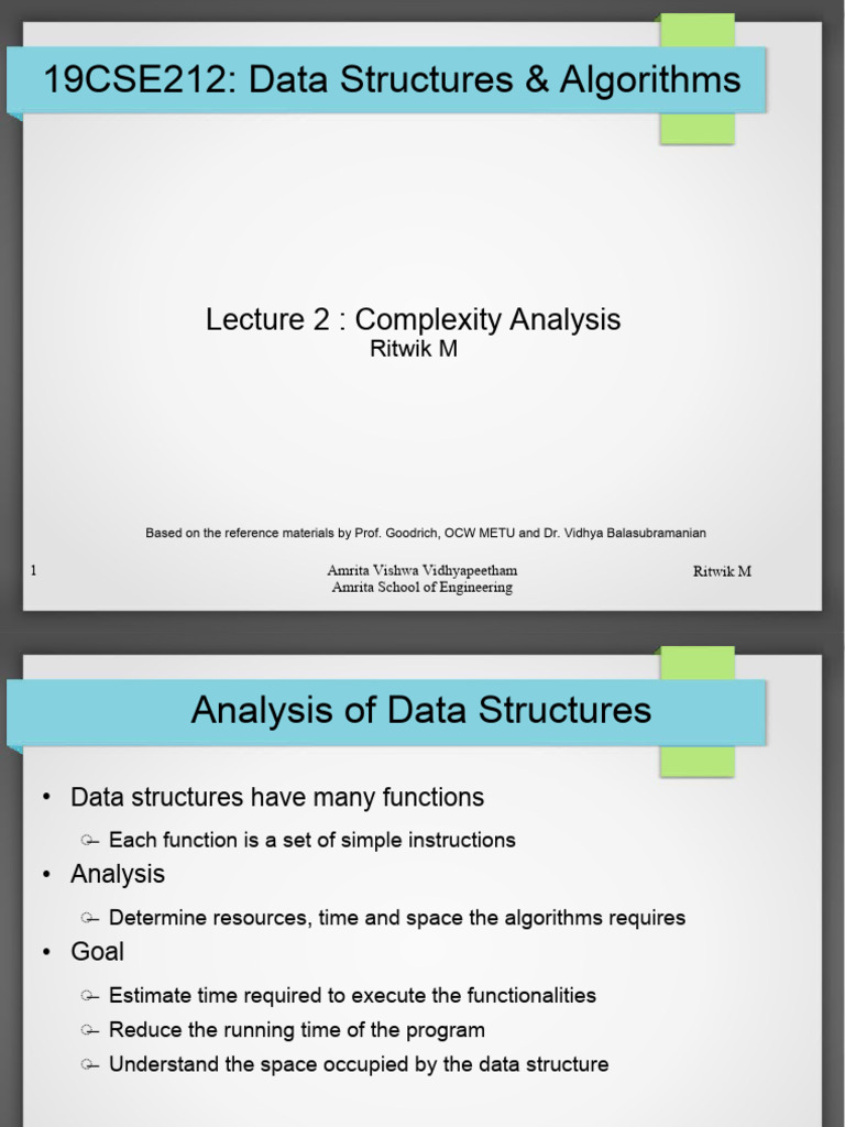 Lecture 2 - Complexity Analysis | PDF | Mathematics | Systems Science