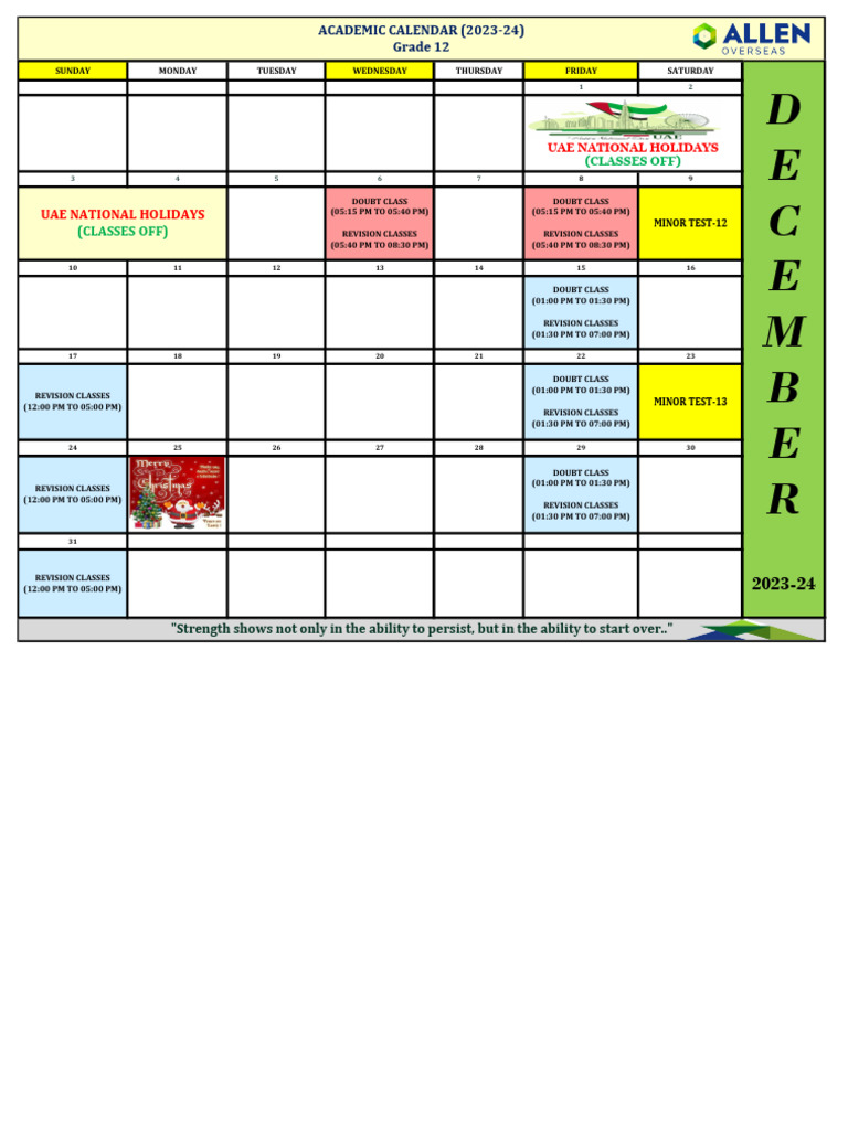 Academic Calendar Grade 12 Neet | PDF | Academic Term