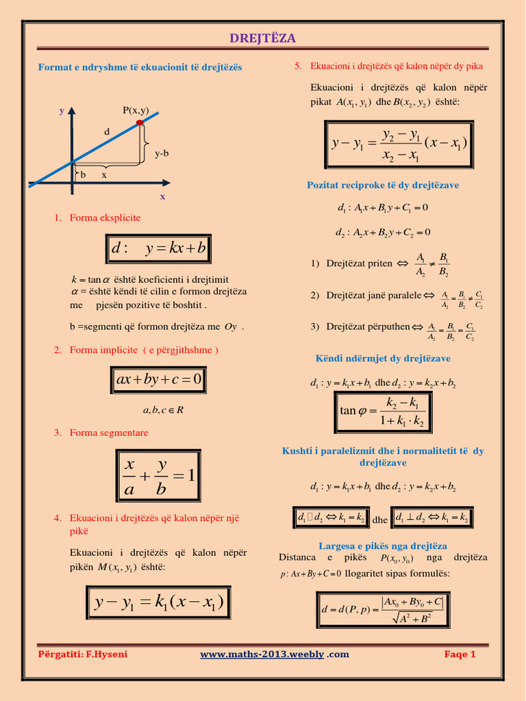 Drejtëza Formula | PDF